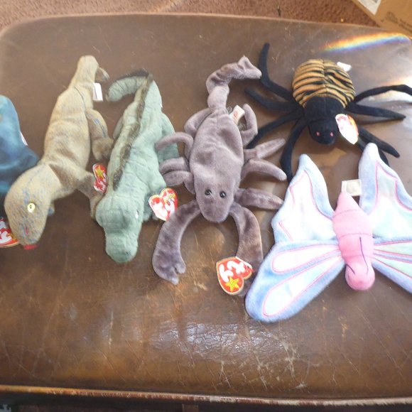 Ty | Toys | 6 Beanie Babies Reptiles Insects Iguana Lizard Alligator ...